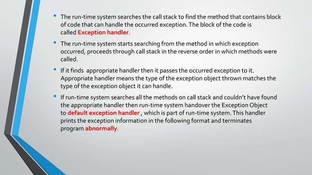 Java Exceptions and Exception Handling | PPTX | Programming Languages | Computing