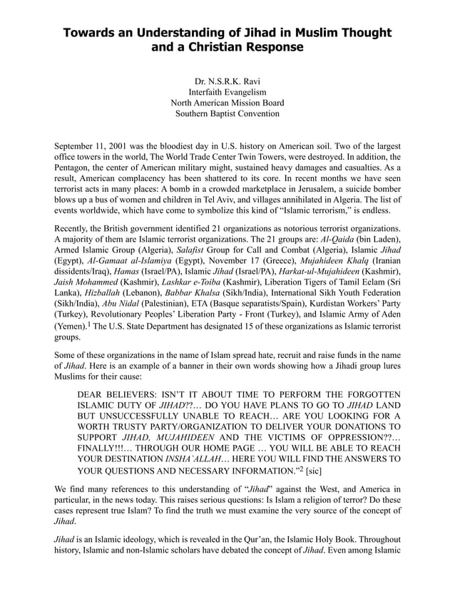 Understanding Jihad | PDF