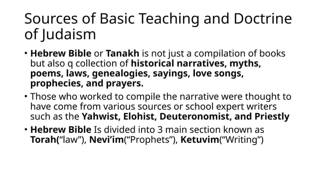 Understanding the culture, the origin and Belief system of Judaism | PPT