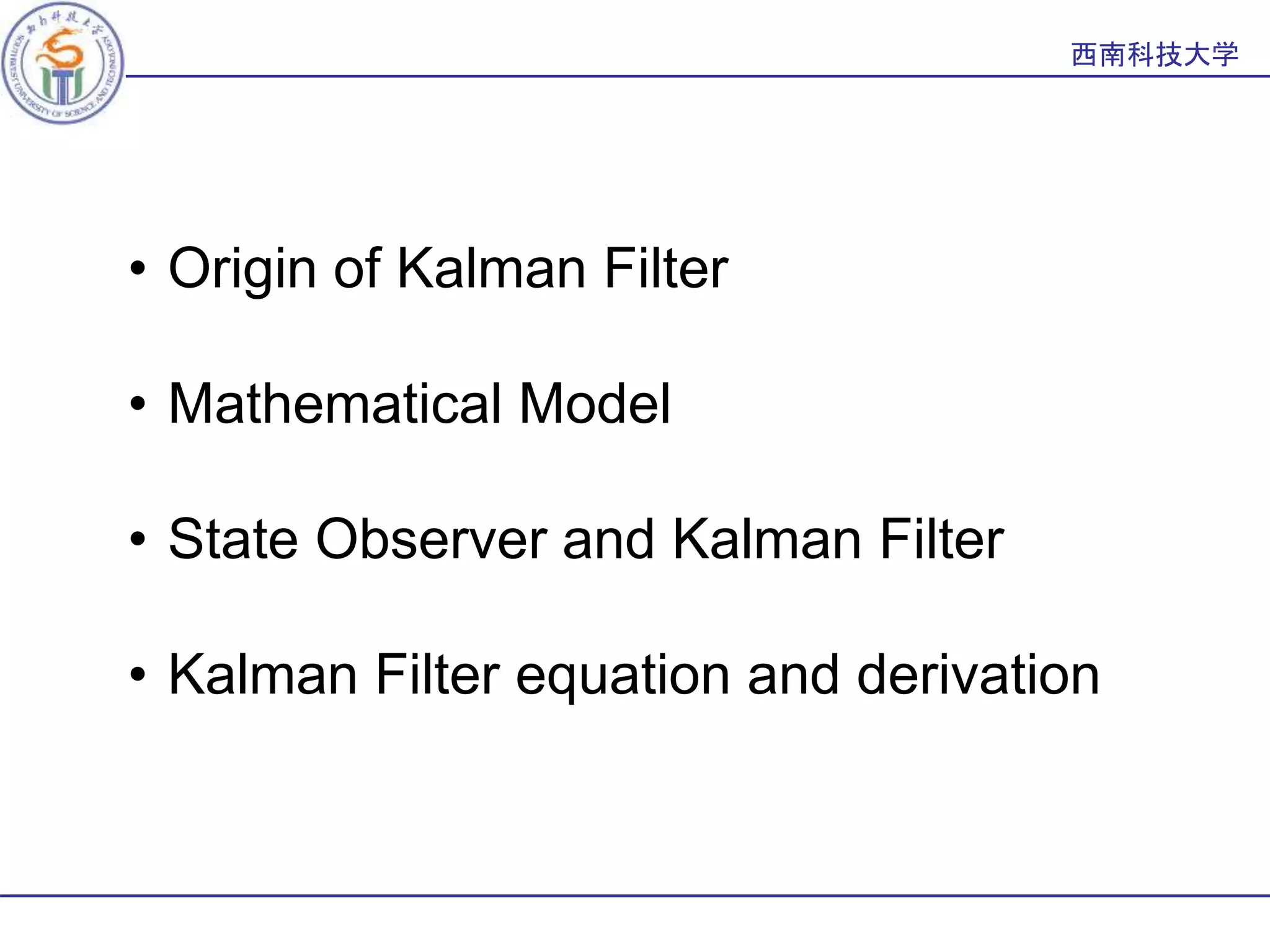Understanding kalman filter for soc estimation. | PPTX
