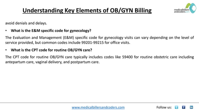 Understanding Key Elements Of Ob Gyn Billing Pptx