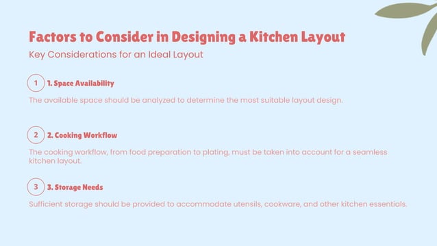 kitchen lay-out | PPTX