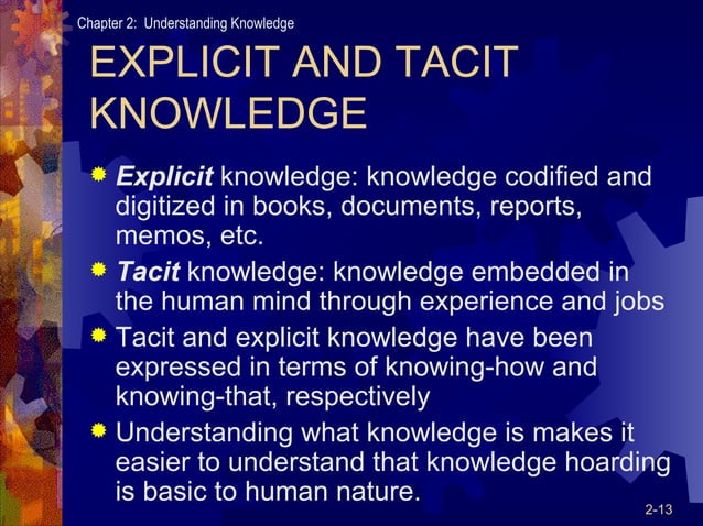 Understanding knowledge | PPT