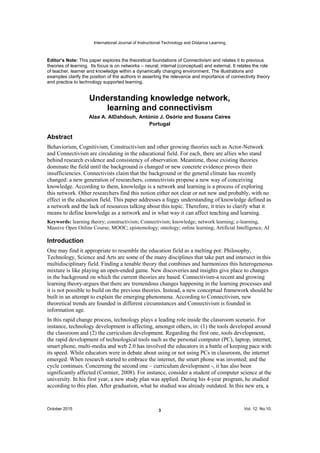 Understanding knowledge network, learning and connectivism | PDF | Computer Networking | Computing