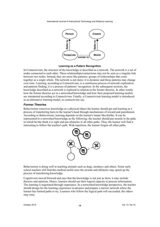 Understanding knowledge network, learning and connectivism | PDF | Computer Networking | Computing