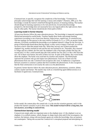 Understanding knowledge network, learning and connectivism | PDF | Computer Networking | Computing