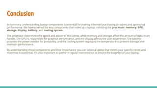 Understanding Laptop Components | PPTX