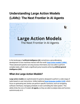 Understanding Large Action Models (LAMs)_ The Next Frontier in AI ...
