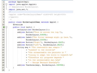 Understanding layout managers | PPT