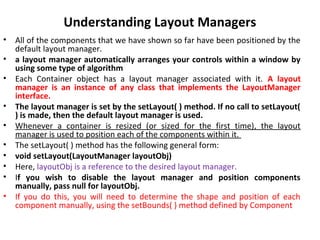 Understanding layout managers | PPT