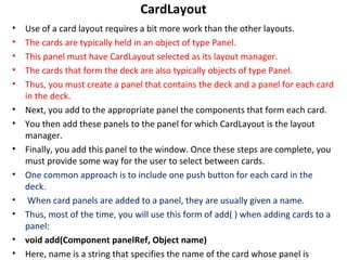 Understanding layout managers | PPT