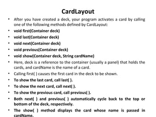 Understanding layout managers | PPT