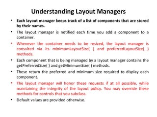 Understanding layout managers | PPT