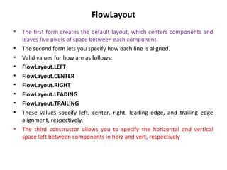 Understanding layout managers | PPT