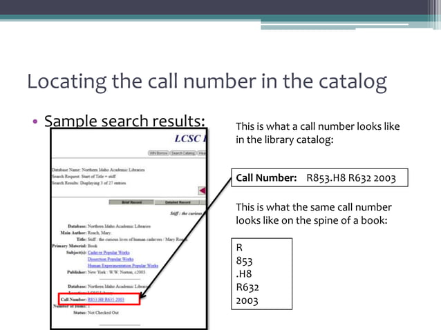Understanding LC call numbers | PPT