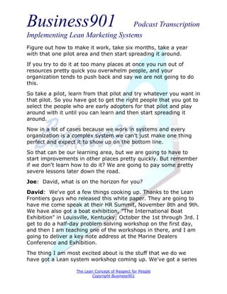 Understanding Lean Teamwork | PDF