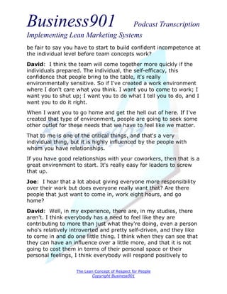 Understanding Lean Teamwork | PDF