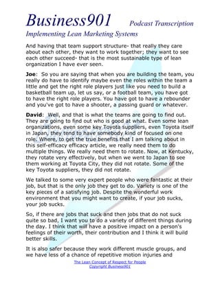 Understanding Lean Teamwork | PDF