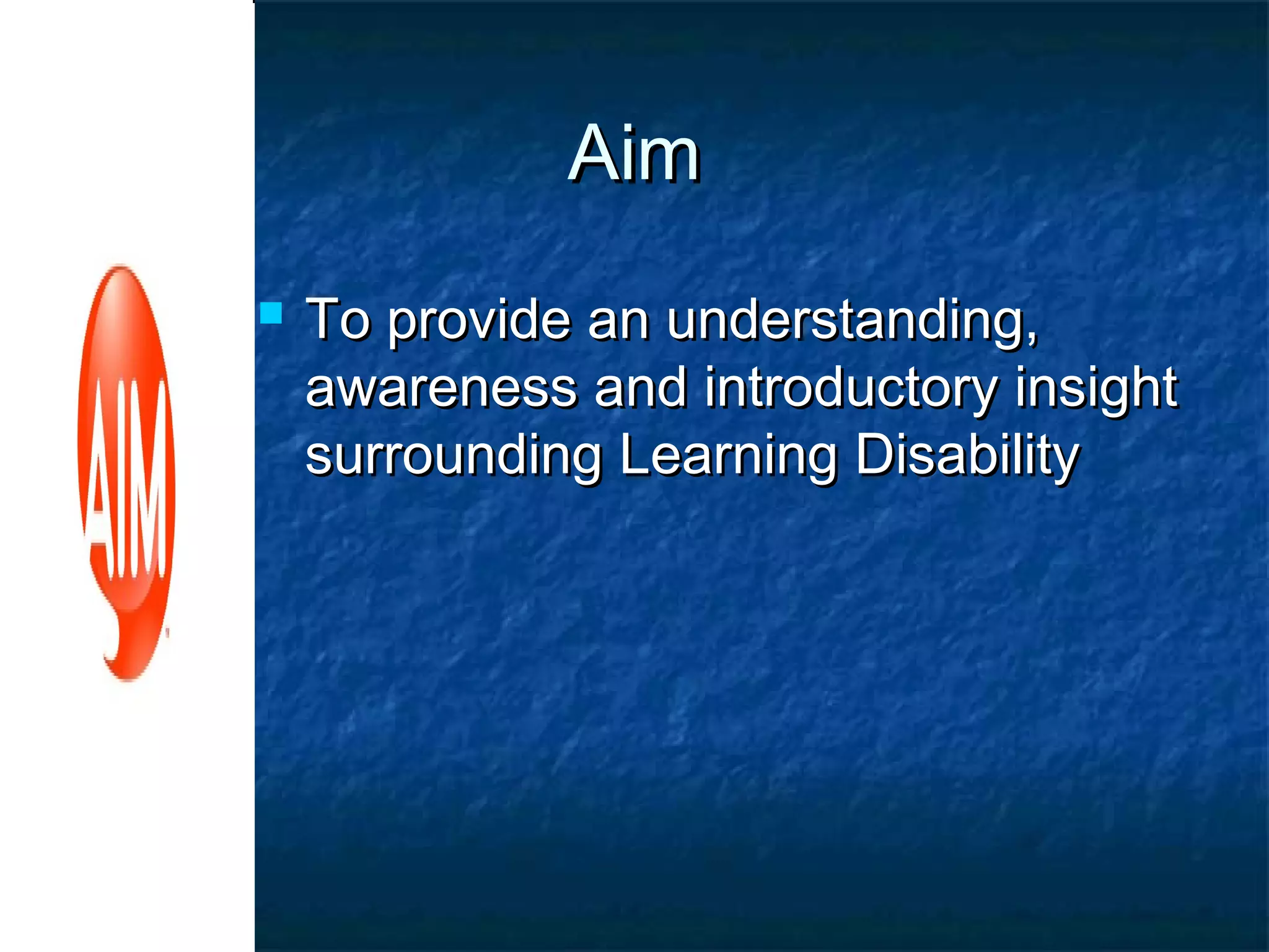 Understanding Learning Disability | PPT