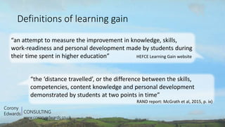 Understanding learning gain and why this might matter to you | PPT