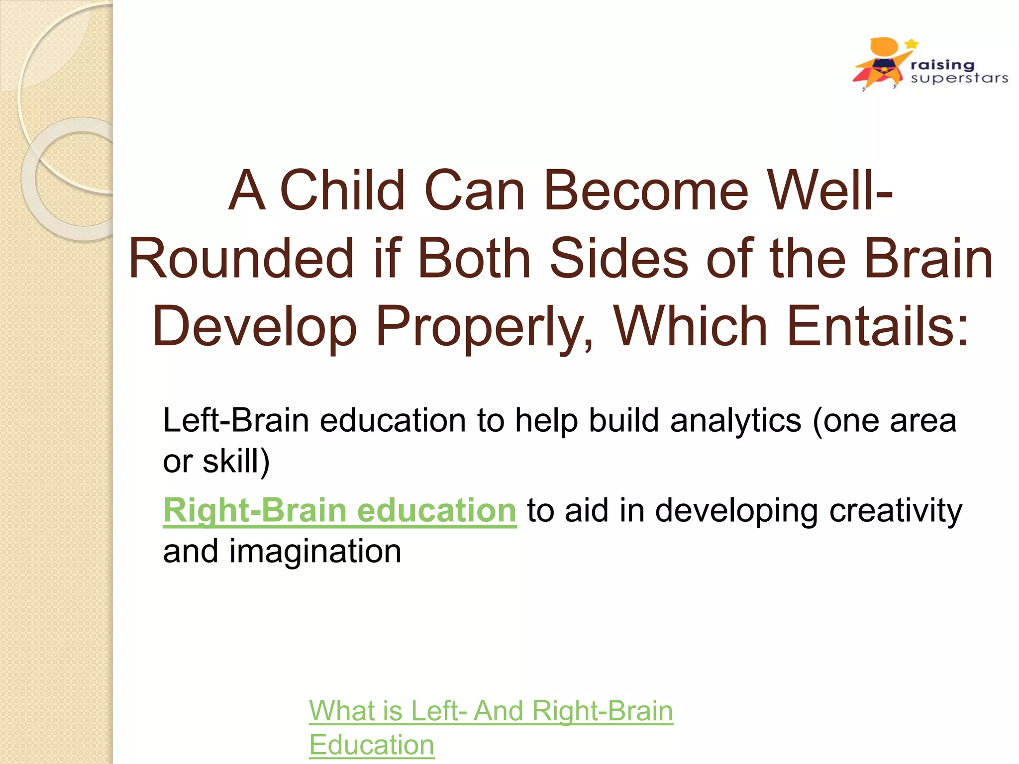 Understanding Left and Right Brain Education | PPTX