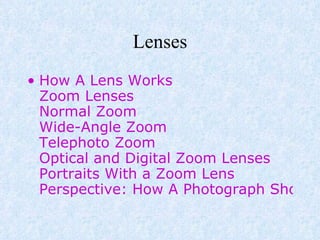 Understanding Lenses | PPT