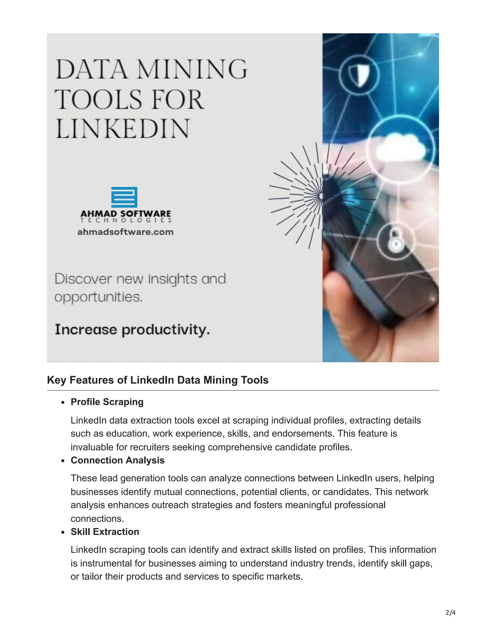 Understanding LinkedIn Data Mining Tools Features And Benefits.pdf | Social Networking | Internet