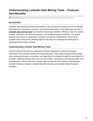 Understanding LinkedIn Data Mining Tools Features And Benefits.pdf