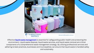Understanding Liquid Waste Management Disposal, Services, and Removal | PPT