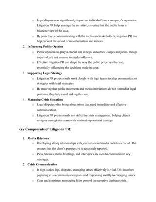 Understanding Litigation Public Relations: Why It Matters | PDF