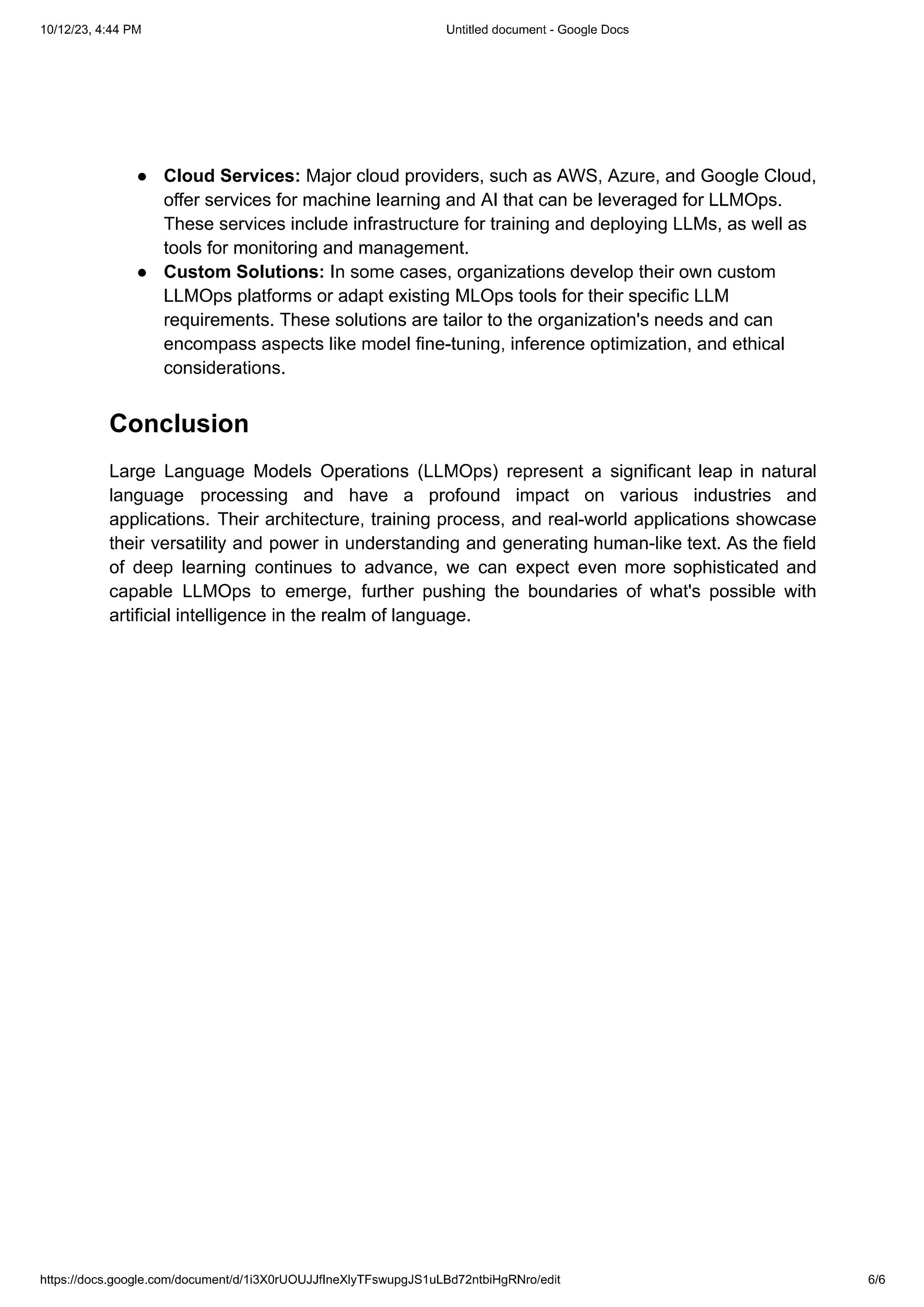 Understanding LLMOps-Large Language Model Operations | PDF