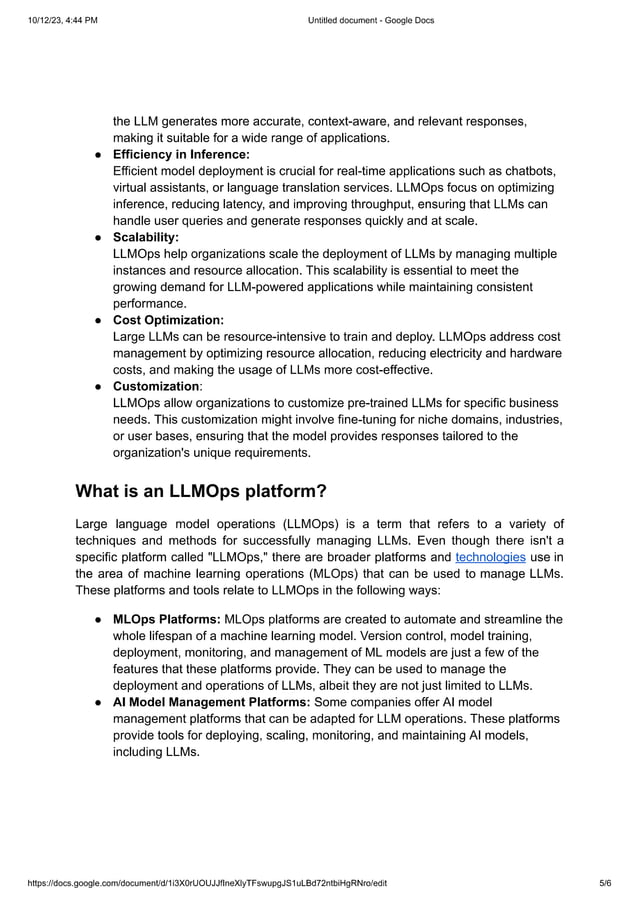 Understanding LLMOps-Large Language Model Operations | PDF