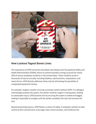 Understanding Lockout Tagout_ How It Saves Lives | PDF
