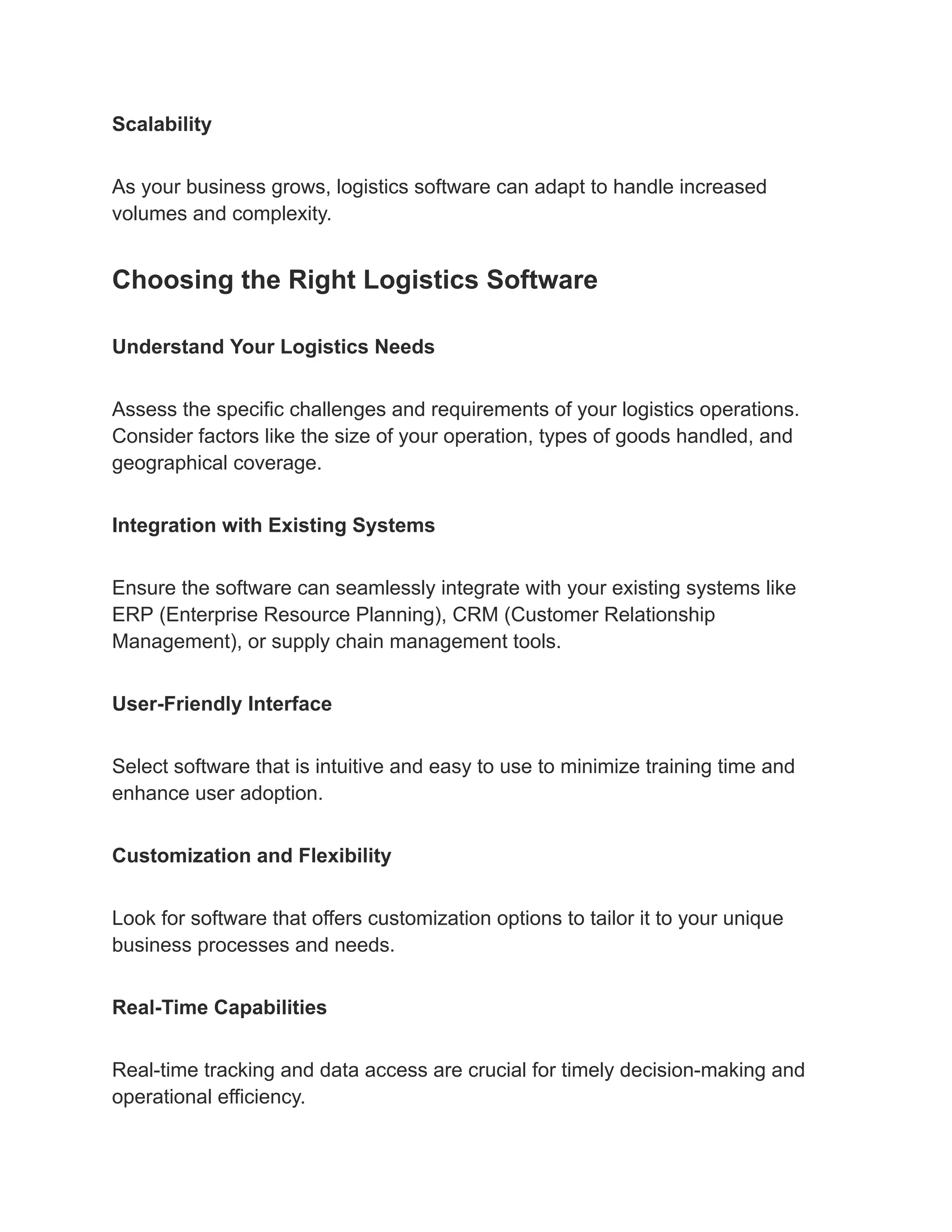 Understanding Logistics Software | PDF