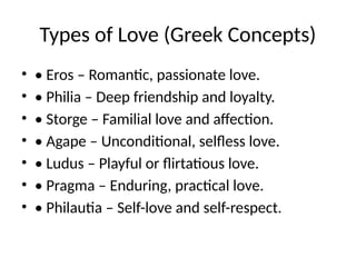 Understanding Love, It's Types, Hierarchy, and Impact on Understanding ...