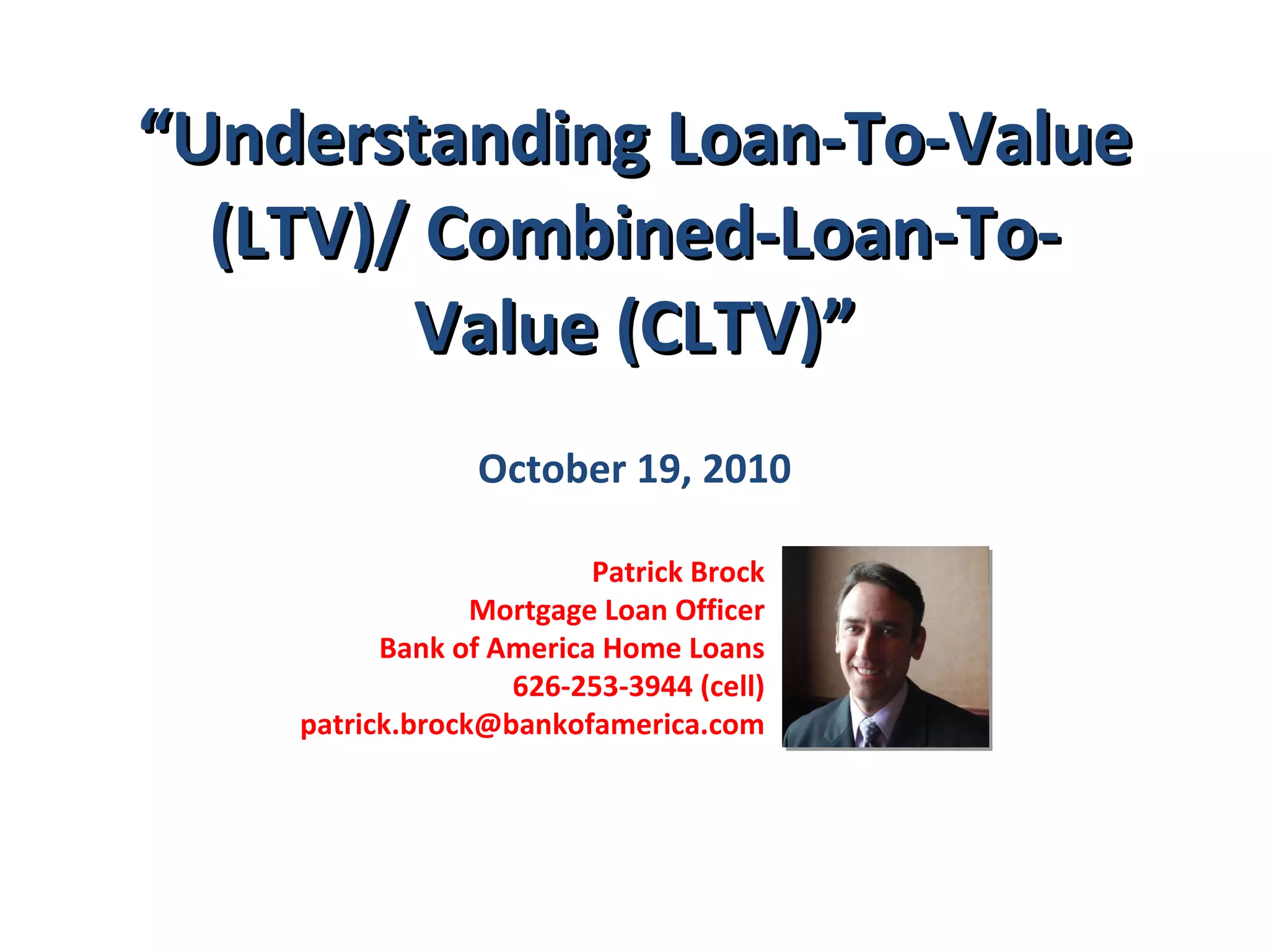 Understanding LTV / CLTV | PPT
