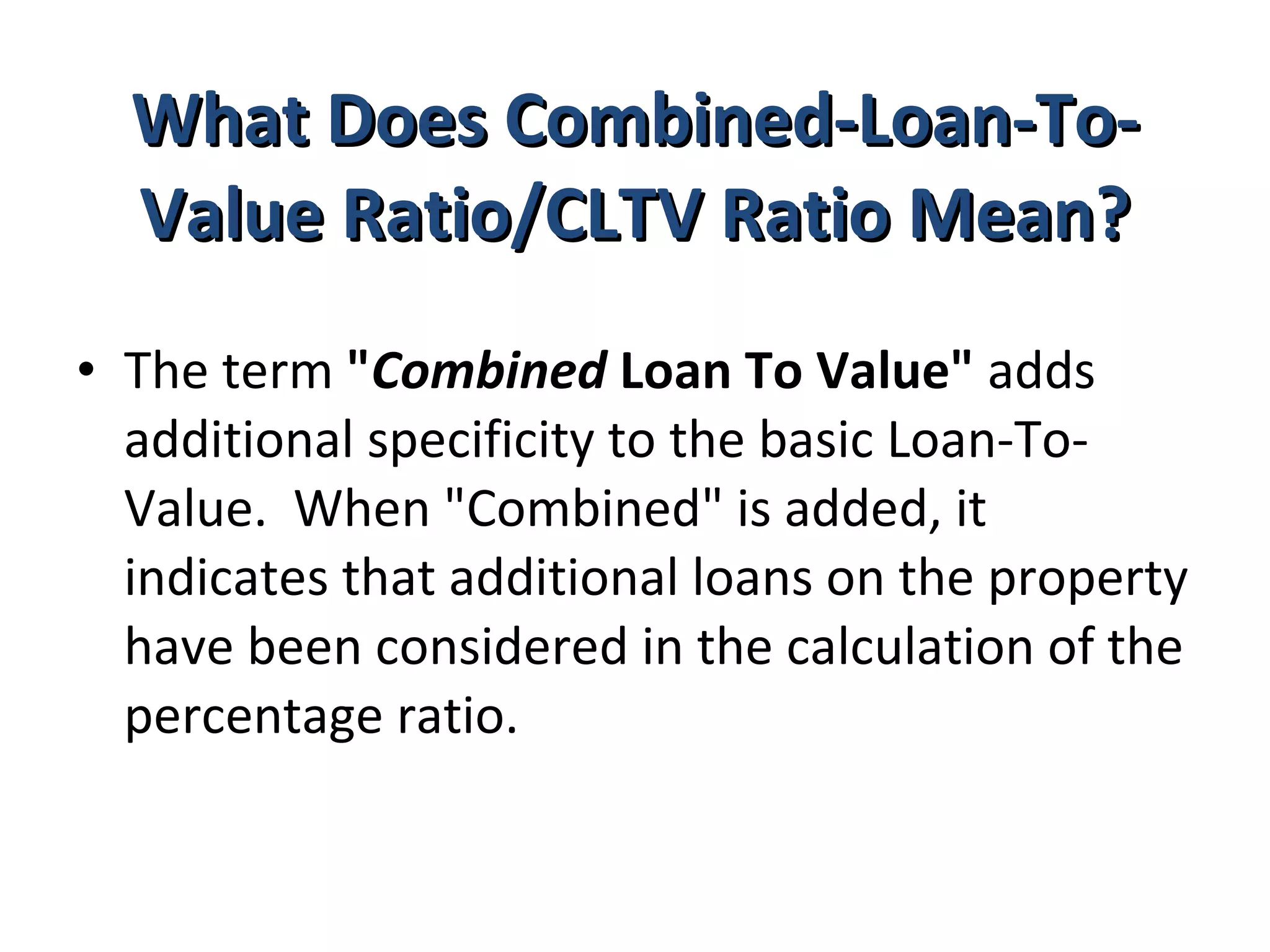 Understanding LTV / CLTV | PPT
