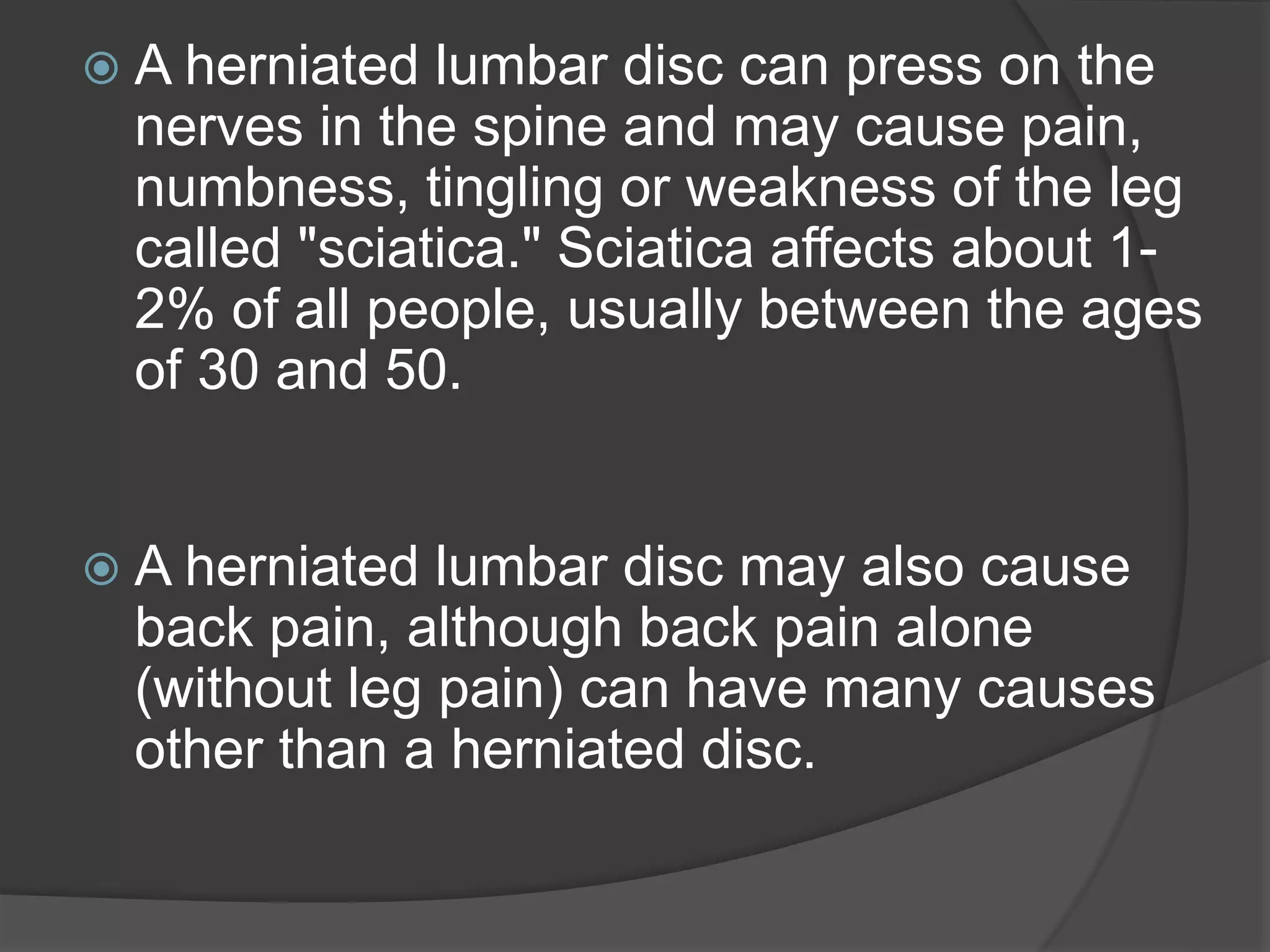 Understanding lumbar disc herniation | PPT