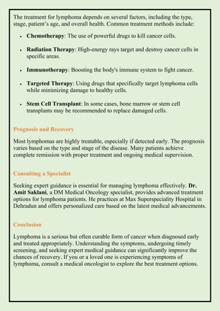 Understanding Lymphoma: A Cancer Affecting the Lymphatic System | PDF