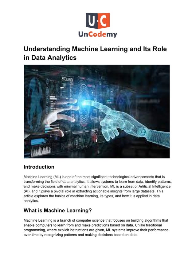 Understanding Machine Learning and Its Role in Data Analytics.pdf
