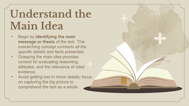 Understanding Main Idea of Text Reading. | PPT