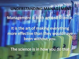 Understanding Management | PPSX
