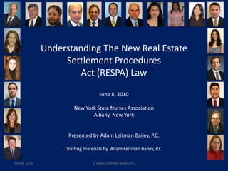 Understanding The New Real Estate Settlement Procedures Act (RESPA) Law ...