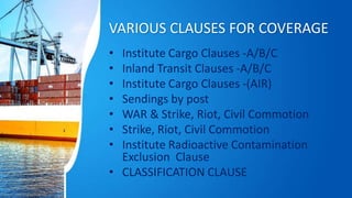 MARINE CARGO INSURANCE | PPTX