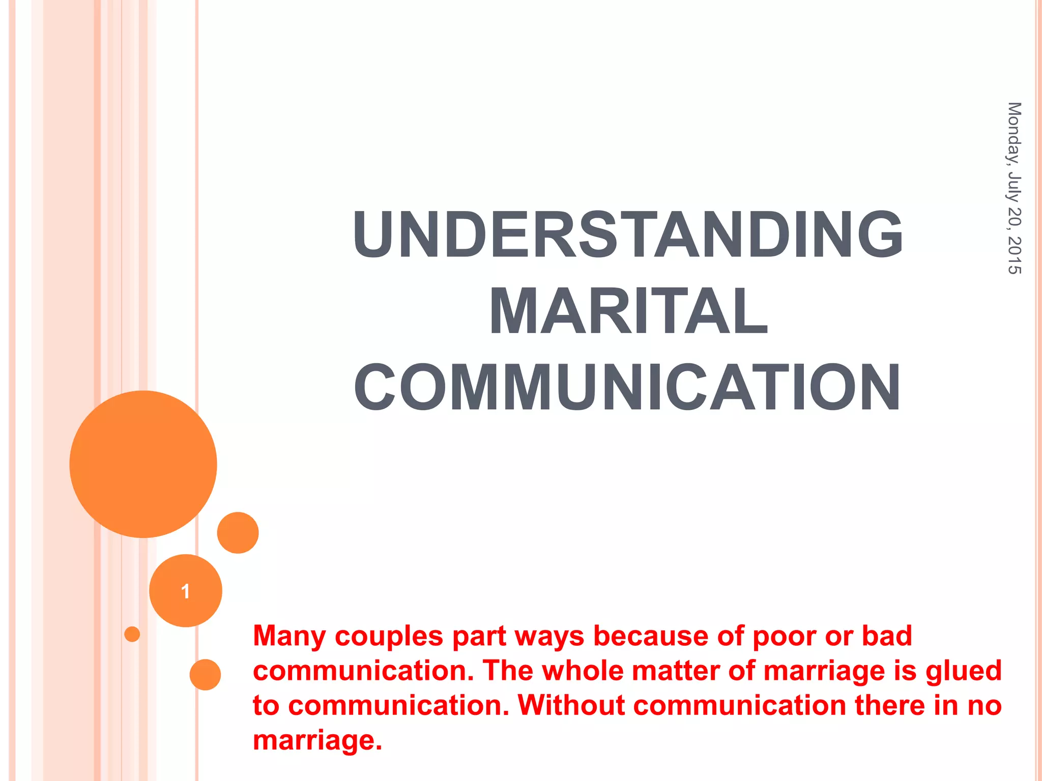 Understanding Marital Communication | PPTX