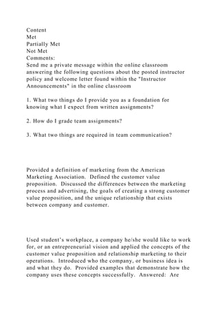 Understanding Marketing and Customer Relationships Grading Guide.docx