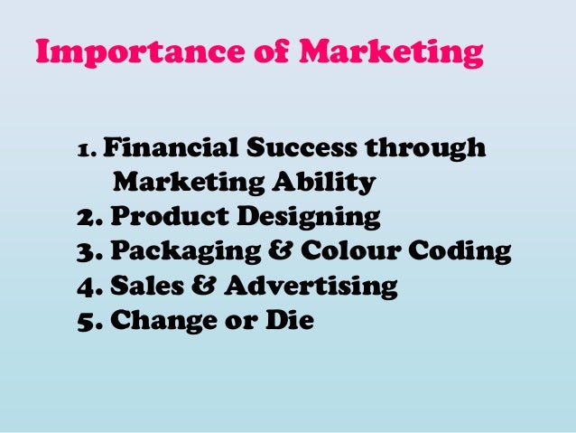 Understanding marketing management- importance