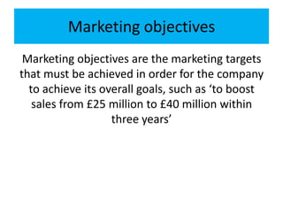 Understanding marketing objectives | PPTX