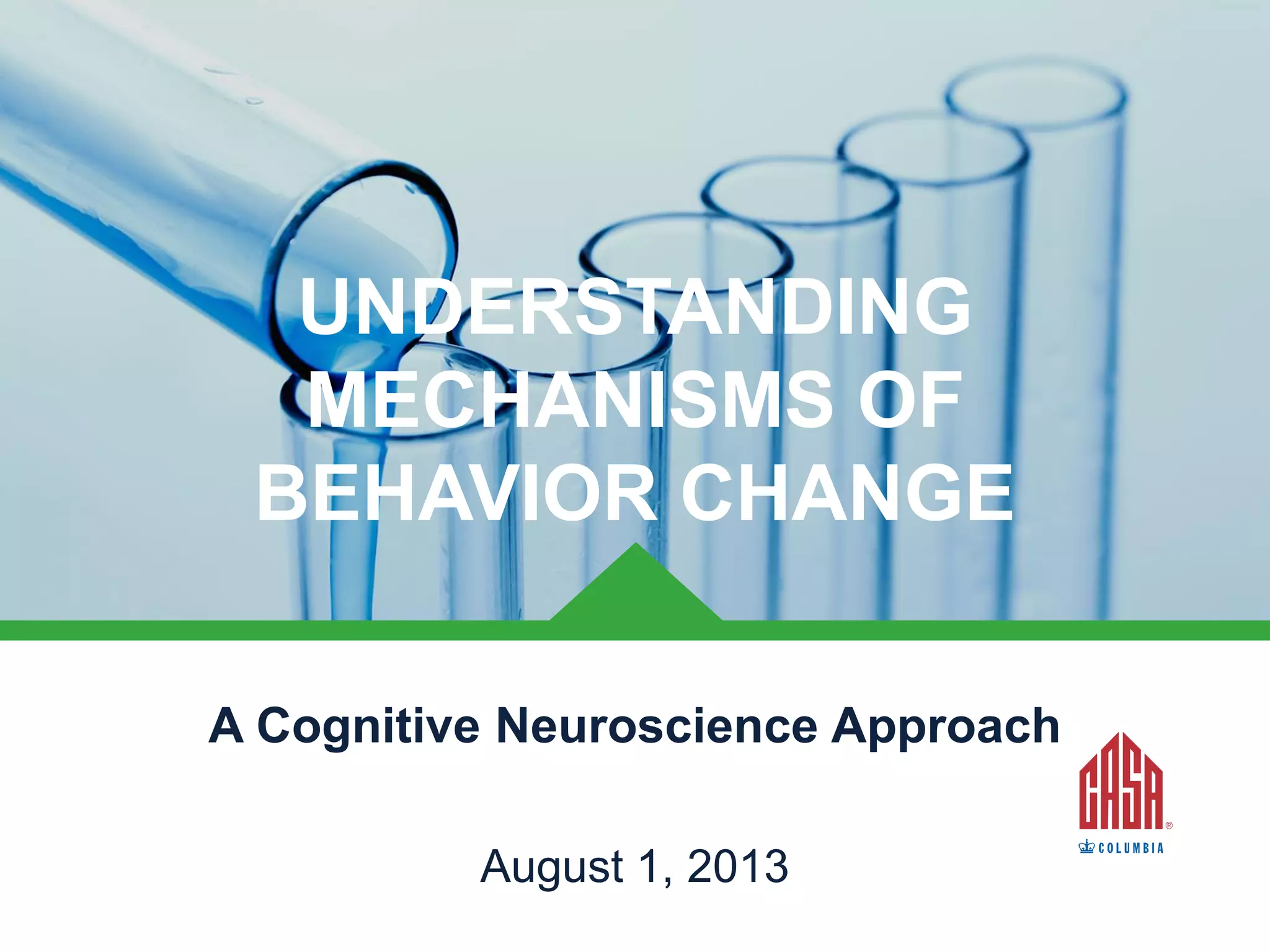 Understanding Mechanisms of Behavior Change | PDF