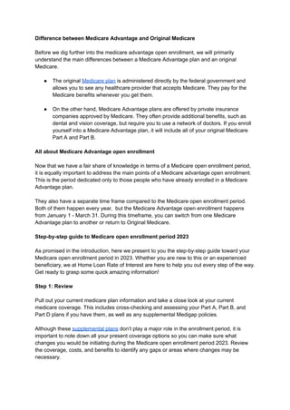 Understanding Medicare Open Enrollment_ A Step-by-Step Guide.pdf | Health Insurance | Insurance